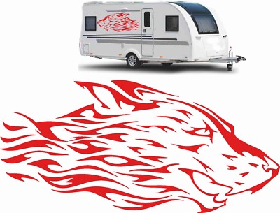 2x Wohnwagen Aufkleber Wohnmobil Autoaufkleber Caravan Sticker 120cm ...