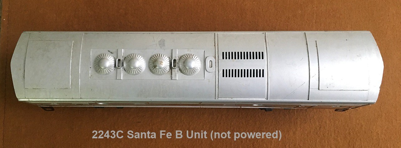 Postwar Lionel Santa Fe Locomotive Set No. 2243P and 2243C (A and B ...