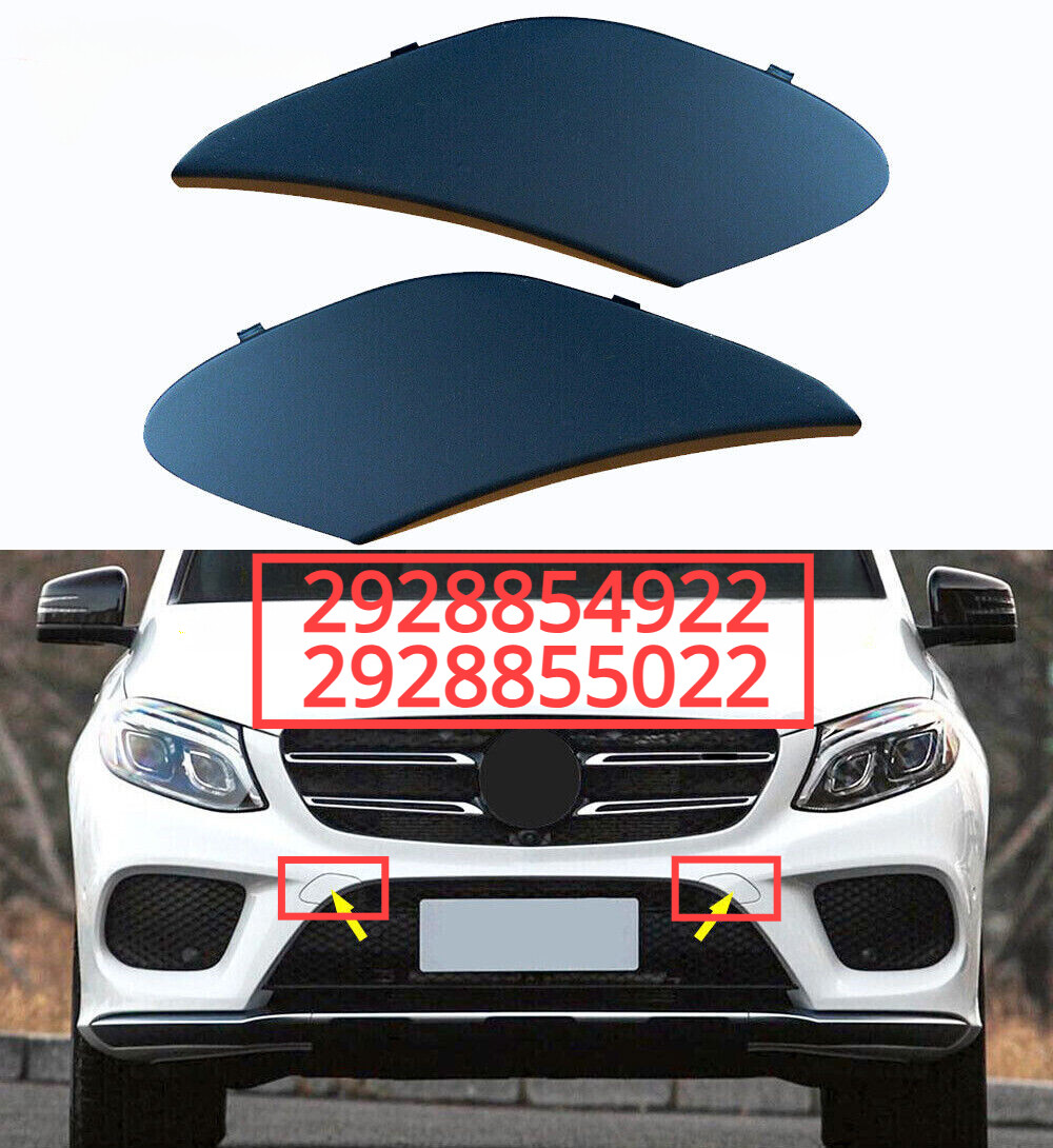 1 Pair Front Bumper Tow Eye Cover Cap For 2016-2019 Mercedes W292 ...