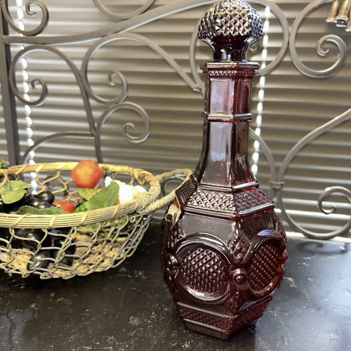 Avon Cape Cod Ruby Red Wine Decanter with Stopper 9.5 " | eBay