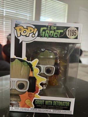 Groot With Detonator Funko POP! Marvel: I Am Groot Bobblehead ...
