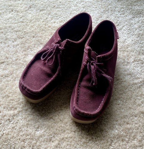 Clarks Originals Wallabee Women’s Size 9 Burgundy Suede Leather Shoes ...