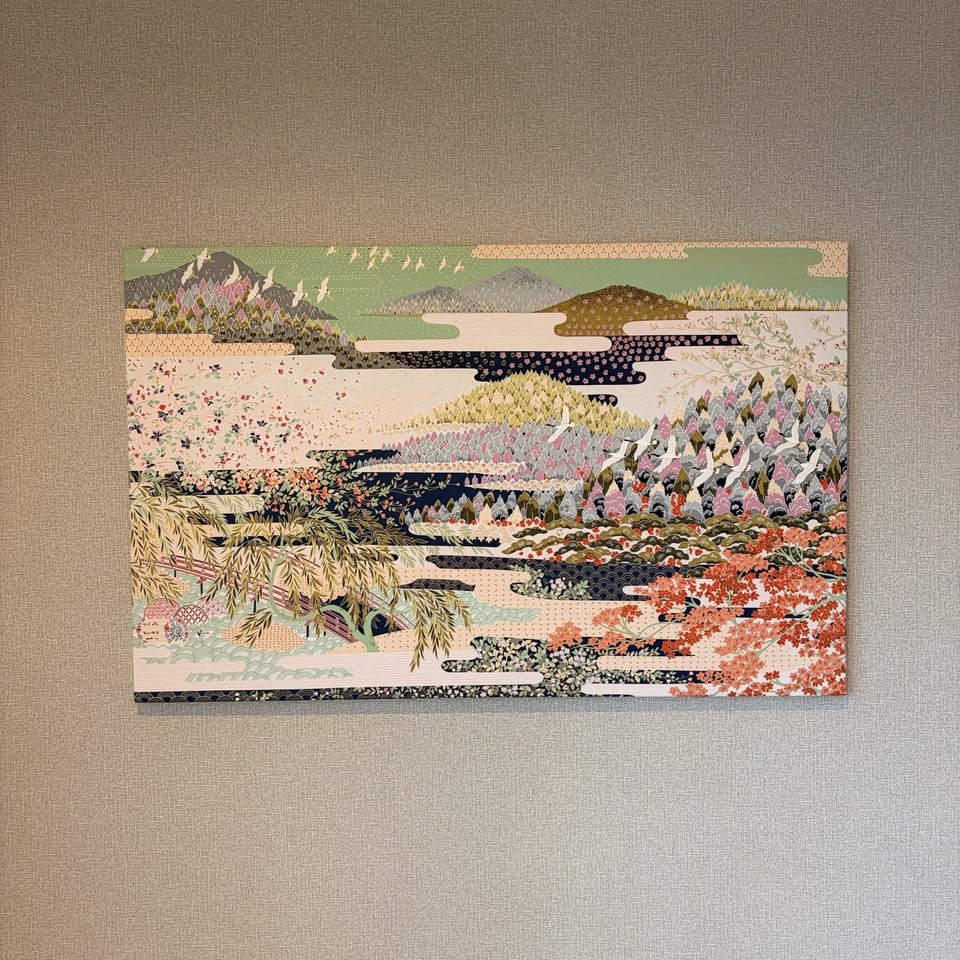 Japanese Yuzen Washi Paper Art Panel - Hand-Dyed Traditional Craft ...