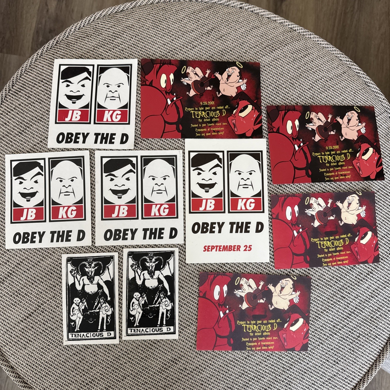 10 Lot TENACIOUS D Sticker & Post Cards - Jack Black ORIGINAL RARE ...