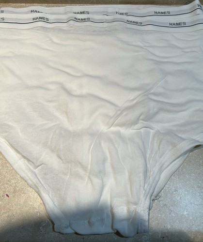 Lot Of Two (2) 2007 Hanes Cotton Full Cut White Briefs Size XL (40-42 ...