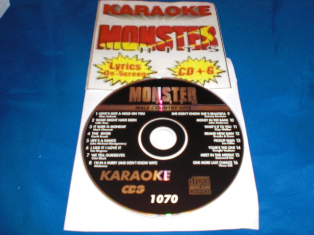 KARAOKE MONSTER HITS CD+G MALE COUNTRY HITS #1070 | eBay