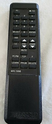 Jerrold Communications Remote Control MRC 550 Starcom cleaned IR works ...