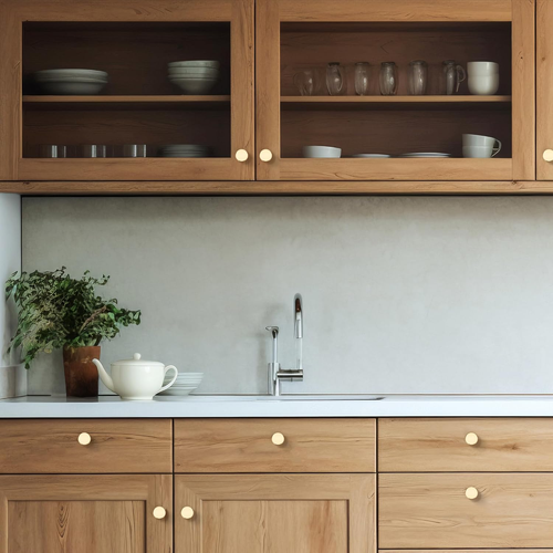 25 Pack Brushed Brass Kitchen Cabinet Hardware Knobs round Solid ...