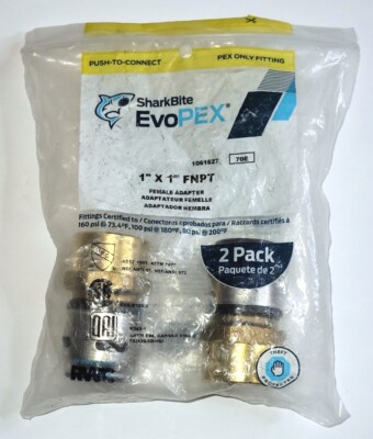 SHARKBITE EVOPEX 1-IN PUSH-TO-CONNECT X 1-IN FNPT FEMALE ADAPTER (2 ...