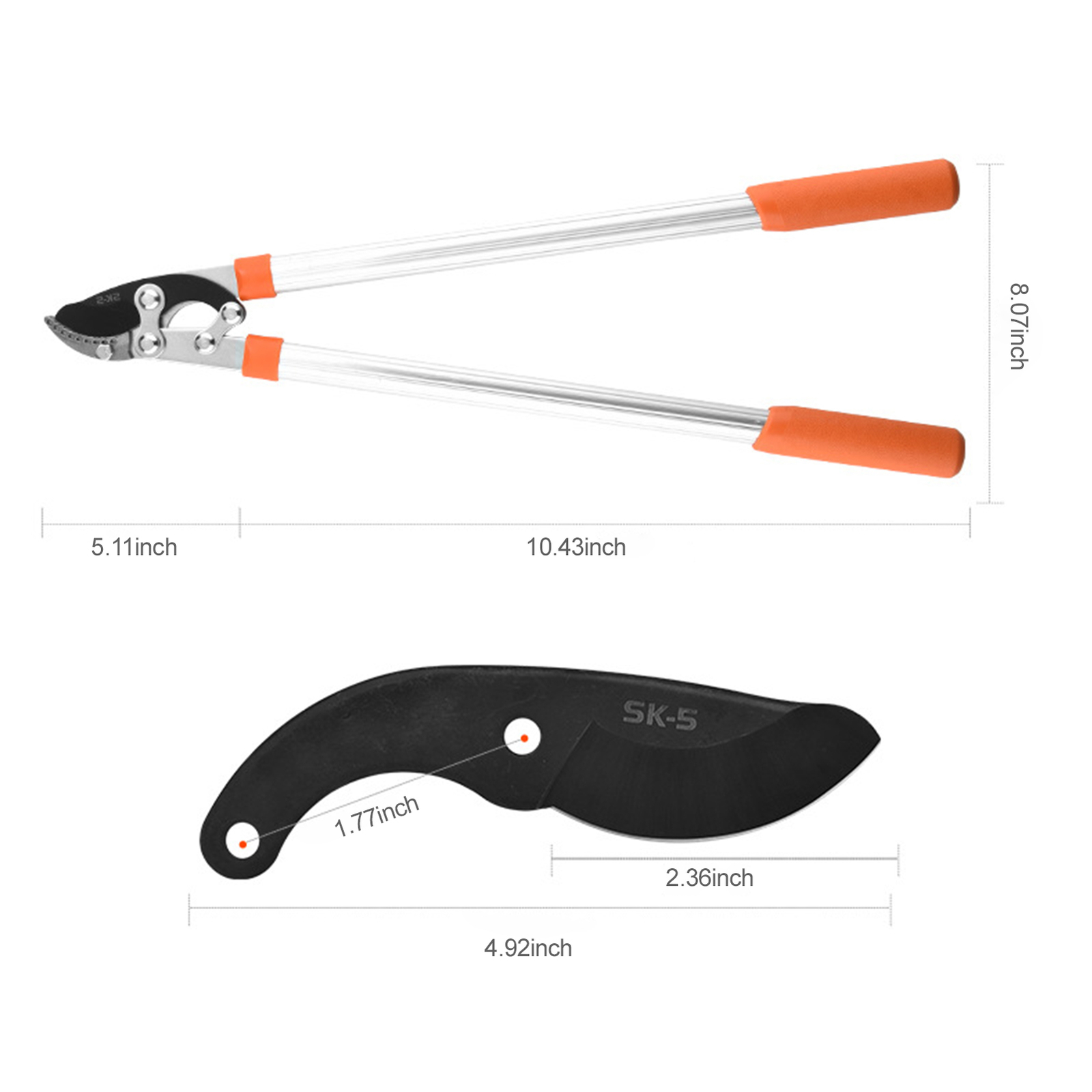 Professional Long Handle Loppers Ratchet Tree Branch Gardening Pruner ...