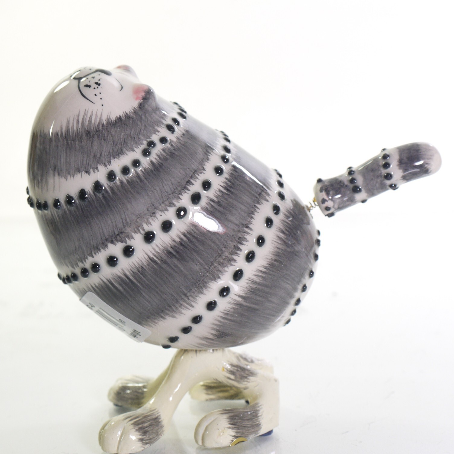 (lot of 3) 4"grey cat head up/dpwn/upright item # 4755 action figurine ...