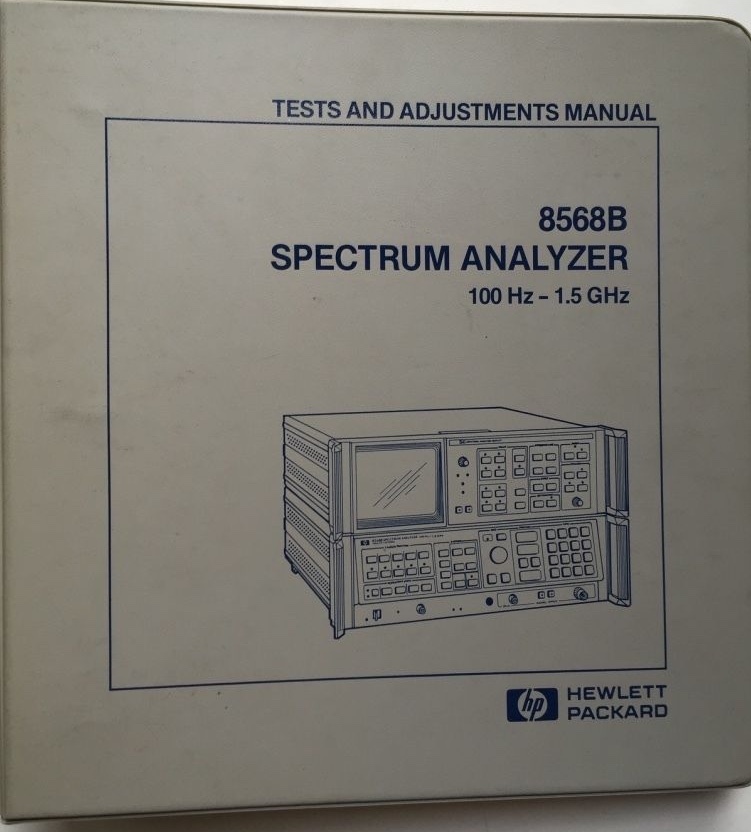 HP 8568B Spectrum Analyzer Performance Tests & Adjustments Manual 08568 ...