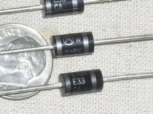 4 Motorola 1n5908 Transorb 6v TVS Transient Protection ZENER Diode ...