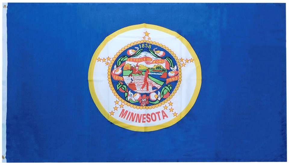 3X5 State of Minnesota Premium Quality 100D Poly Nylon Double Sided 3 ...