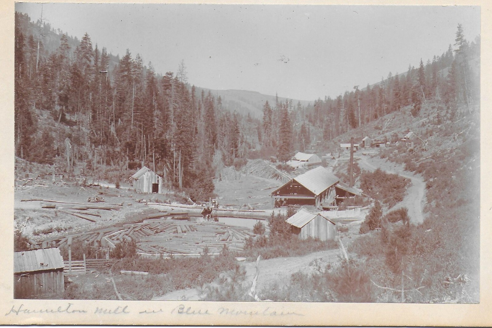 Mounted Photo of the Hamilton Mill in Blue Mountain, near Stanwood ...