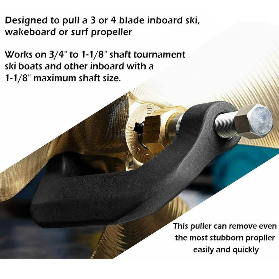 Inboard Prop Puller For Ski & Wakeboard Propellers Fits 3/4" to 1-1/8 ...