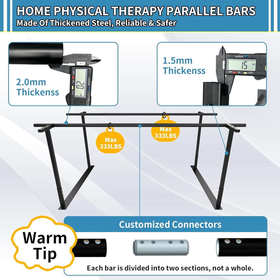 Physical therapy parallel bars Walking assist bar for rehab & walking ...