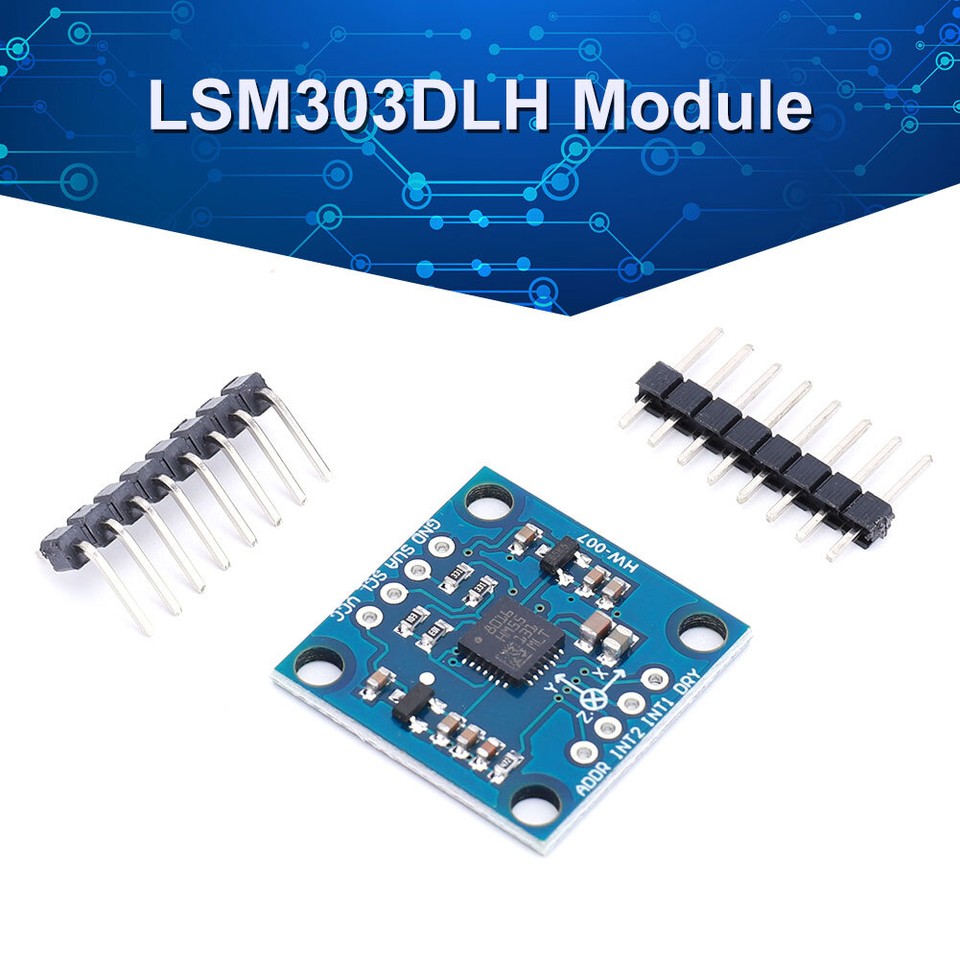 GY-51 LSM303 LSM303D LSM303DLH Electronic Compass Module 3-5V IIC for ...