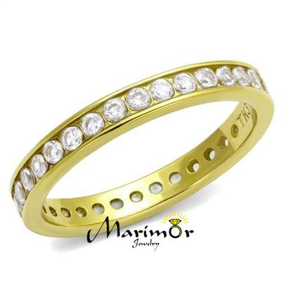 Womens Round Cut CZ 14K GP Stainless Steel Anniversary Wedding Ring Band Sz 5-12 | eBay