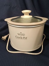 Rival 6 QT Family Size Removable Stoneware Crock Pot With Glass Lid ...