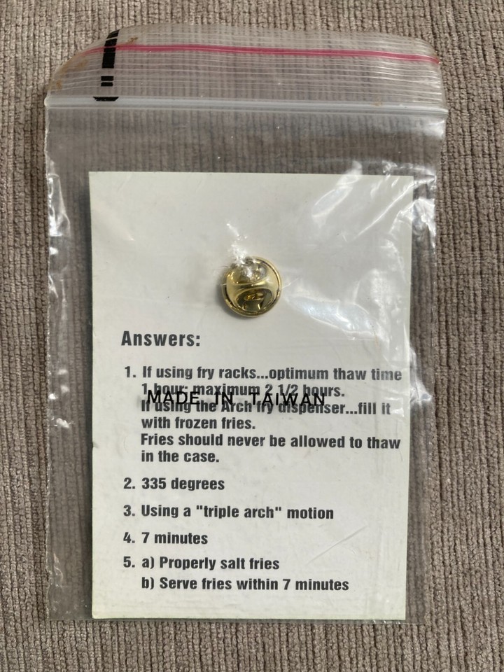 McDonalds Crew French fry pin | eBay