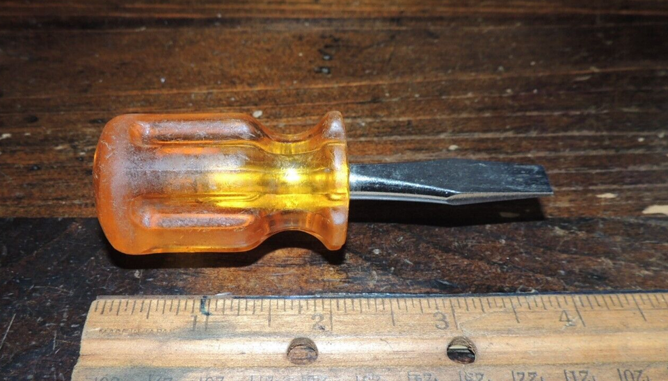 VINTAGE VACO Stubby Slotted FLAT TIP Screwdriver No. A135, CIRCA 1960's ...