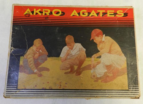 #19500m Original Vintage Akro Agate No 230 Box With Marbles and Bag | eBay