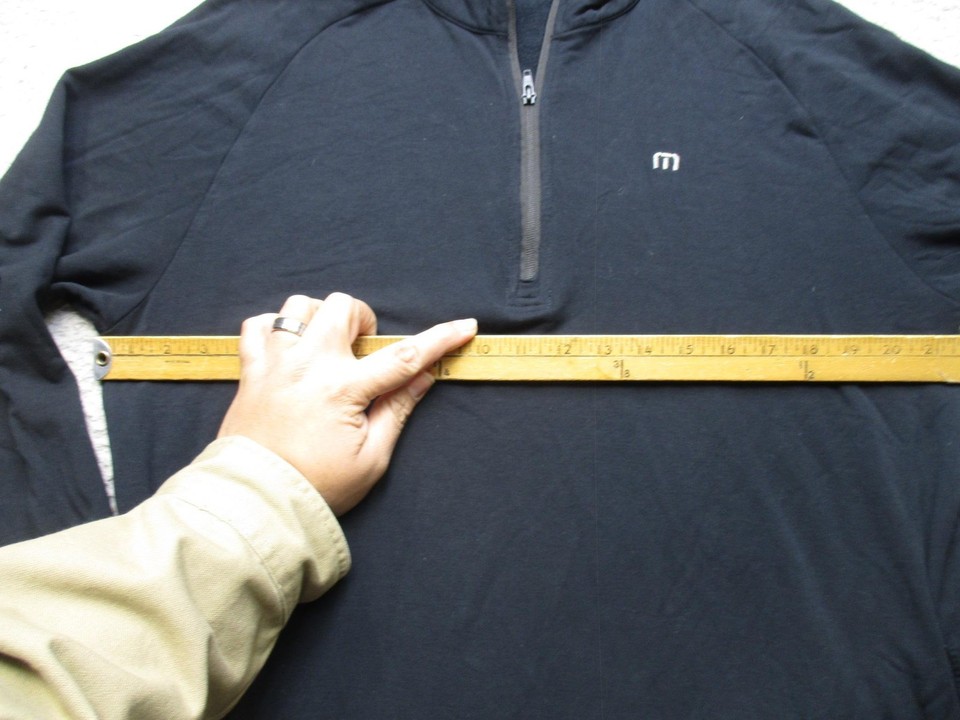 Travis Mathew Quarter Zip Pullover Mens Large Black Long Sleeve Golf ...