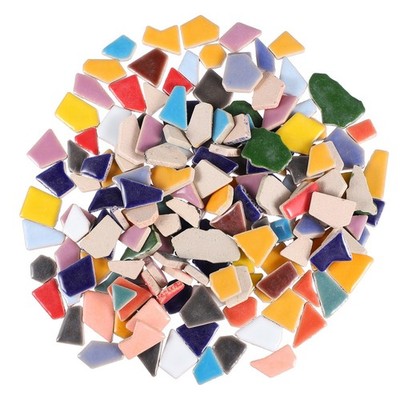 200 G Glazed Small Tile Mosaic Tiles Pieces Chips Ceramic Craft DIY for ...