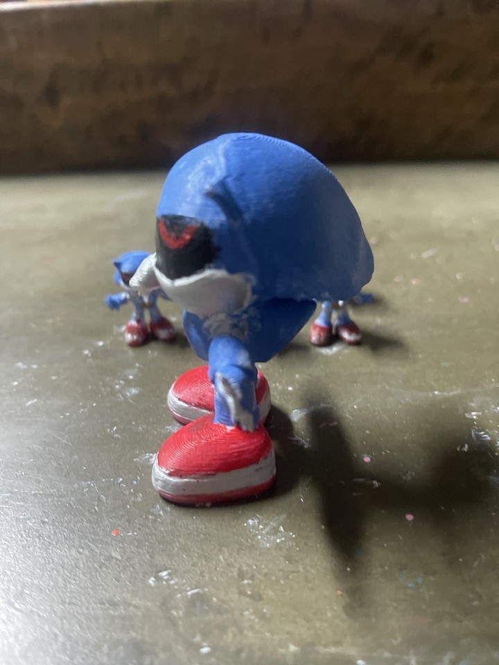 Bootleg Metal Sonic Plush/ Hue Hue Metal /Sonic fighter 3-D Print( read ...