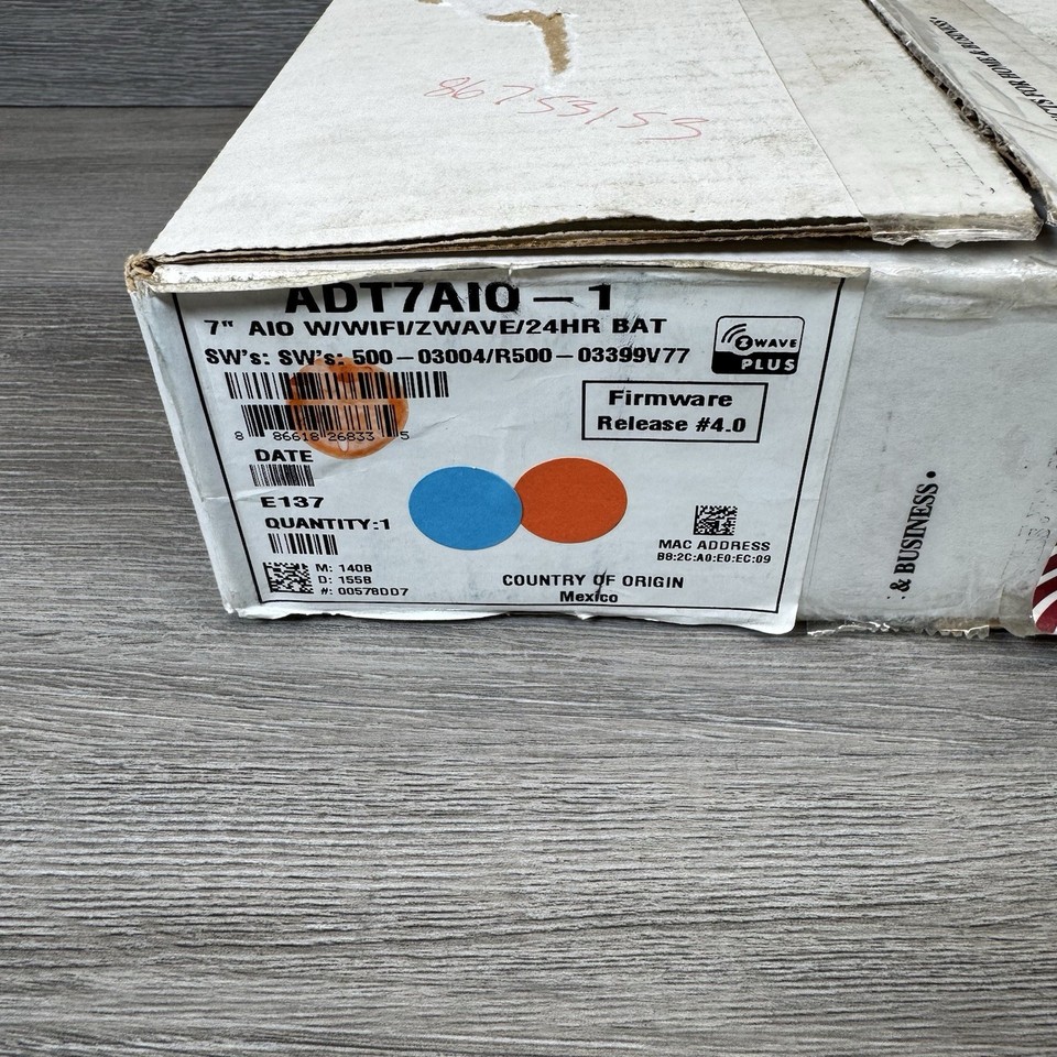 ADT Command 7 All-In-One Smart Home Touchscreen Security Panel ADT7AIO ...