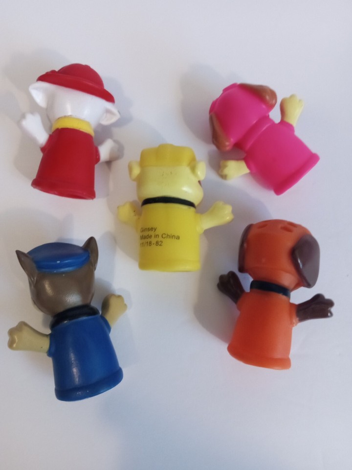 Paw Patrol Rescue Pups Finger Puppets Action Figure Skye Chase Zuma ...