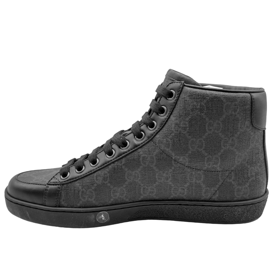 Gucci Men’s Guccissima GG Supreme Brooklyn High-Top Lace-Up Sneaker ...