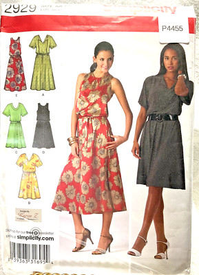 Simplicity Pattern 2929 Sz. AA 10-18 Misses Womens Pullover Dress w ...