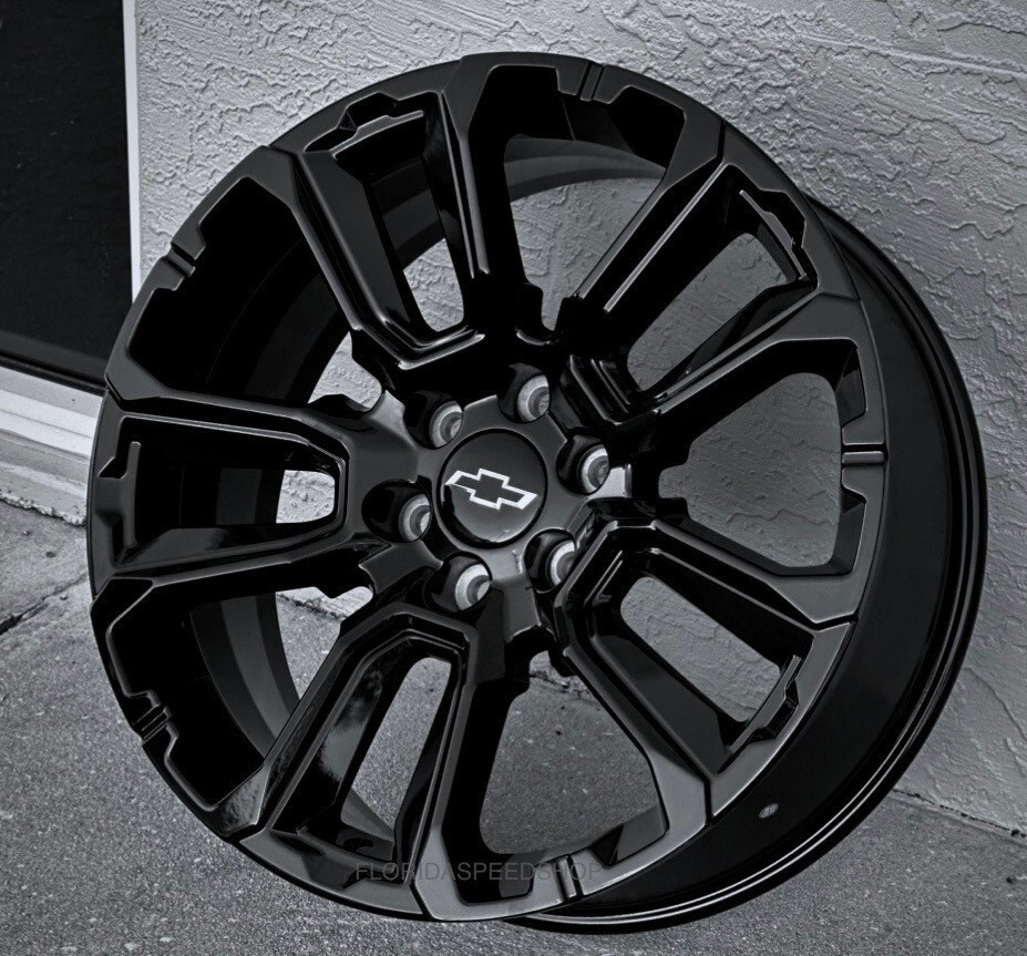 GLOSS BLACK SILVERADO/TAHOE Z71 Wheels 22X9" FITS: 2000-2023 Chevy ...