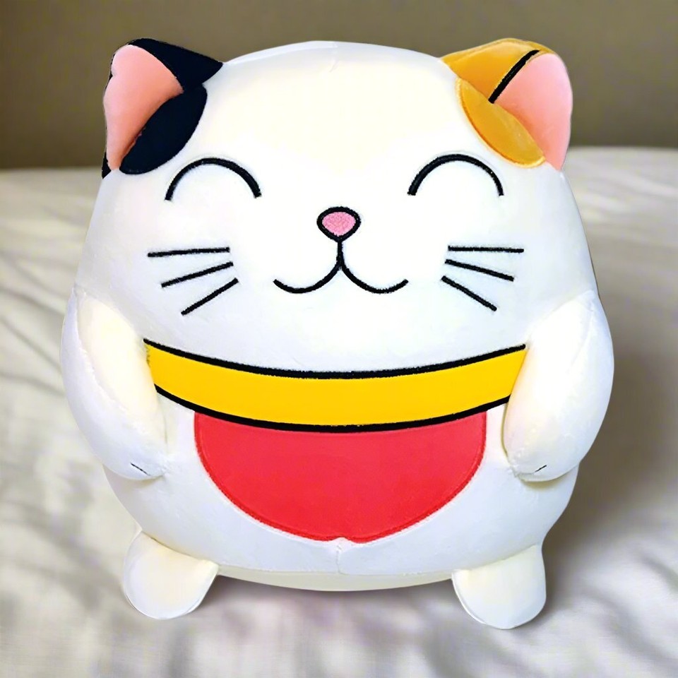 Kenji Cats Soft Plush Toys Fortune Cat, Sleepy Lucky Cat, Two Tail ...
