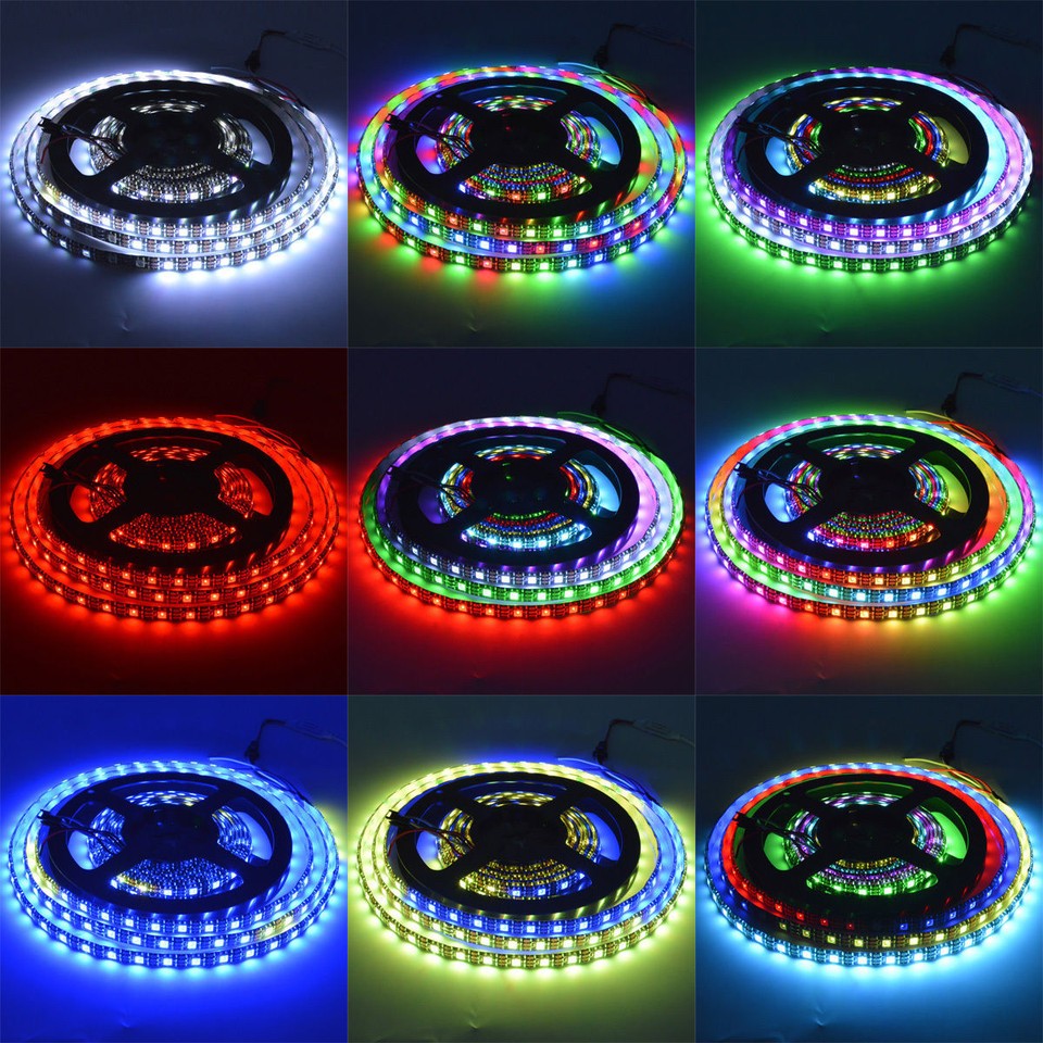 WS2812B 5V 5050 RGB LED Strip 1-5M 30 60 144 150 300 Leds Individual ...