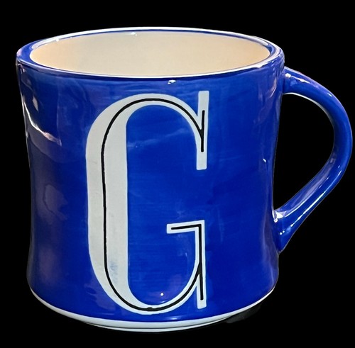 ANTHROPOLOGIE 'Colorway Mia' Monogram Mug Letter "G" Blue | eBay