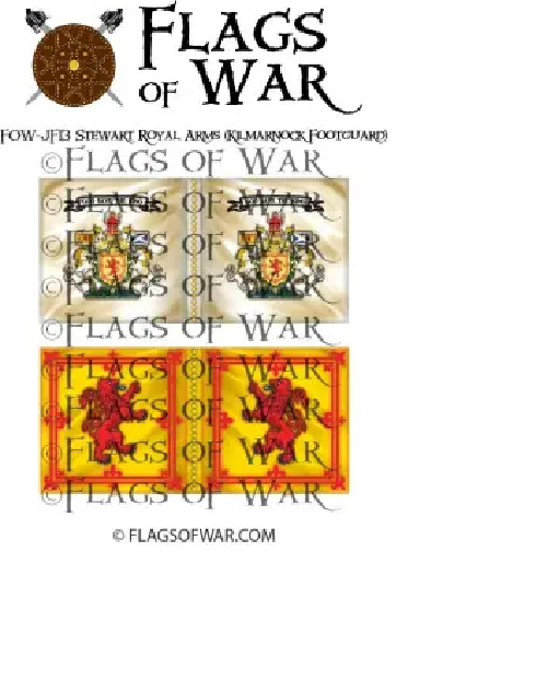 28MM JACOBITE WARGAMES FLAGS - ROYAL STEWART ARMS - FLAGS OF WAR | eBay