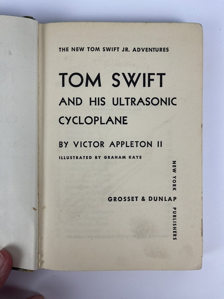 LOT OF 4 Tom Swift Jr. novels, vintage 1950s Victor Appleton hardcover ...