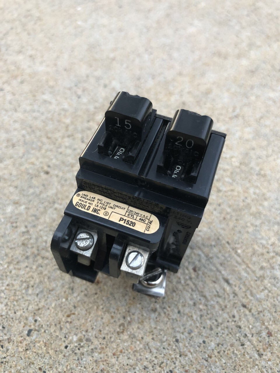 P1515 Duplex 15 Amp Twin Duplex 120/240V Circuit Breaker ITE Siemens ...