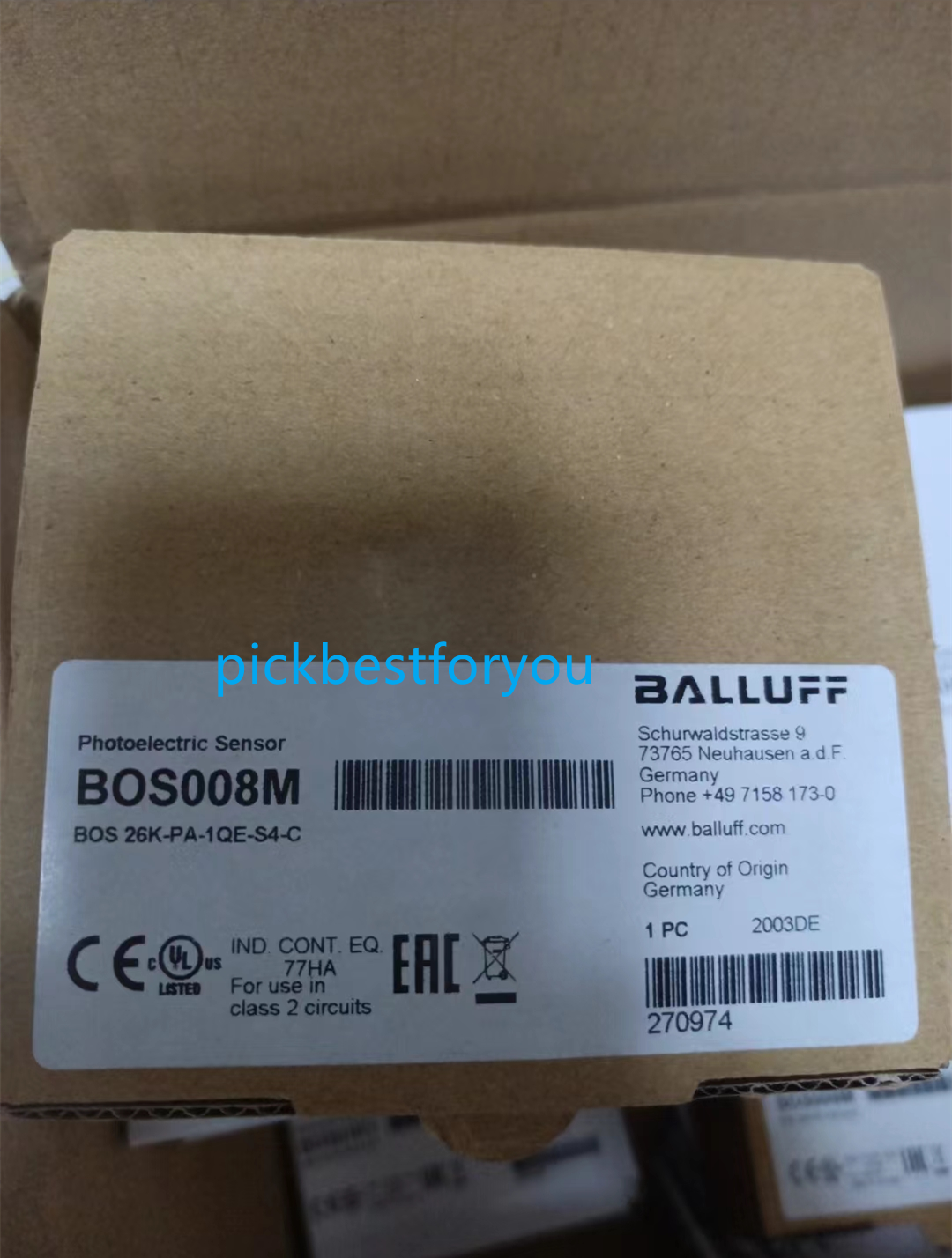 Brand new BALLUFF BOS008M BOS 26K-PA-1QE-S4-C (by DHL or Fedex) #U590D ...