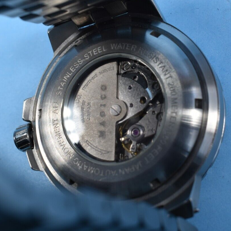 MAGICO MENS AUTOMATIC WATCH Blue Carbon Fiber dial, WR660 Ft 21 JEWELs ...