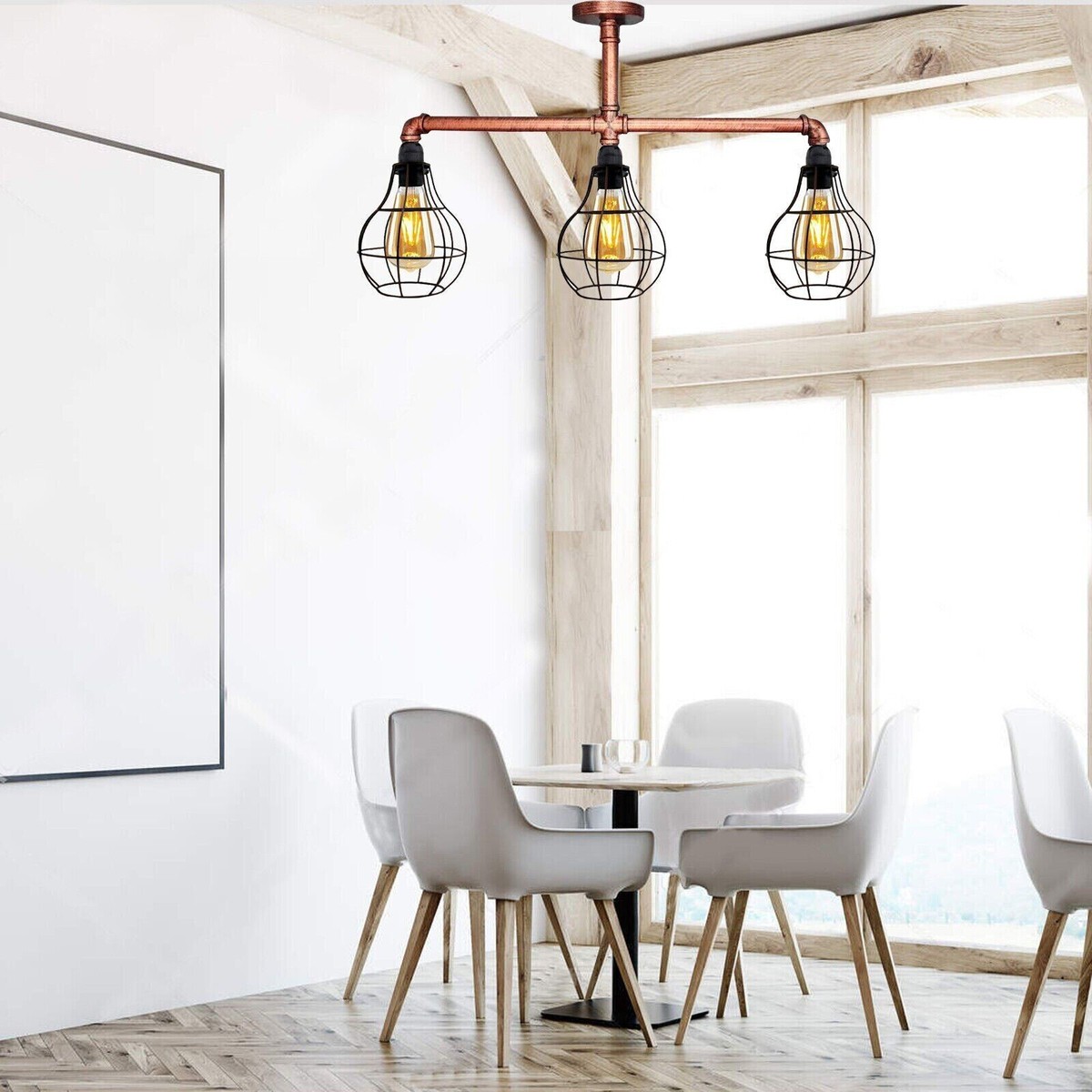 Steampunk 3 Way Ceiling Light | Shelly Lighting