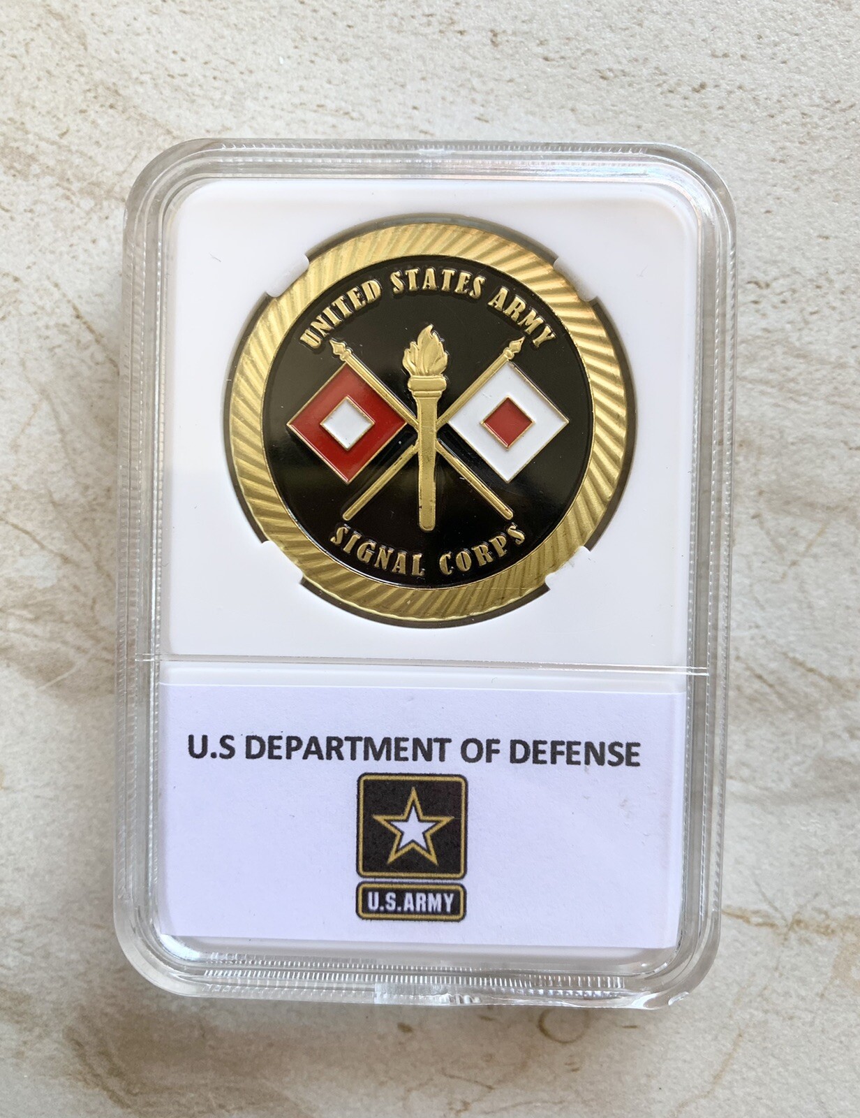 US ARMY SIGNAL CORPS Challenge Coin With Case | eBay
