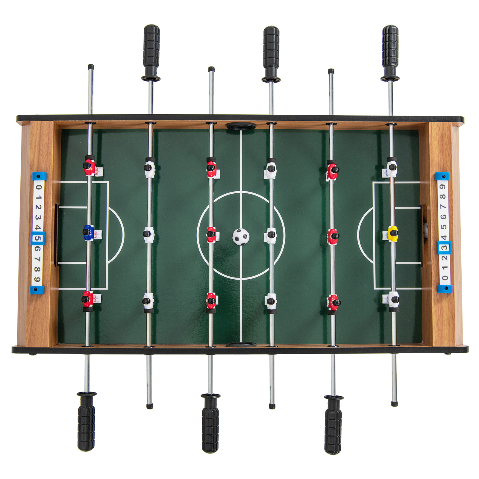 24" Foosball Table w/ 2 Footballs & 18 Soccer Keepers Tabletop Soccer ...