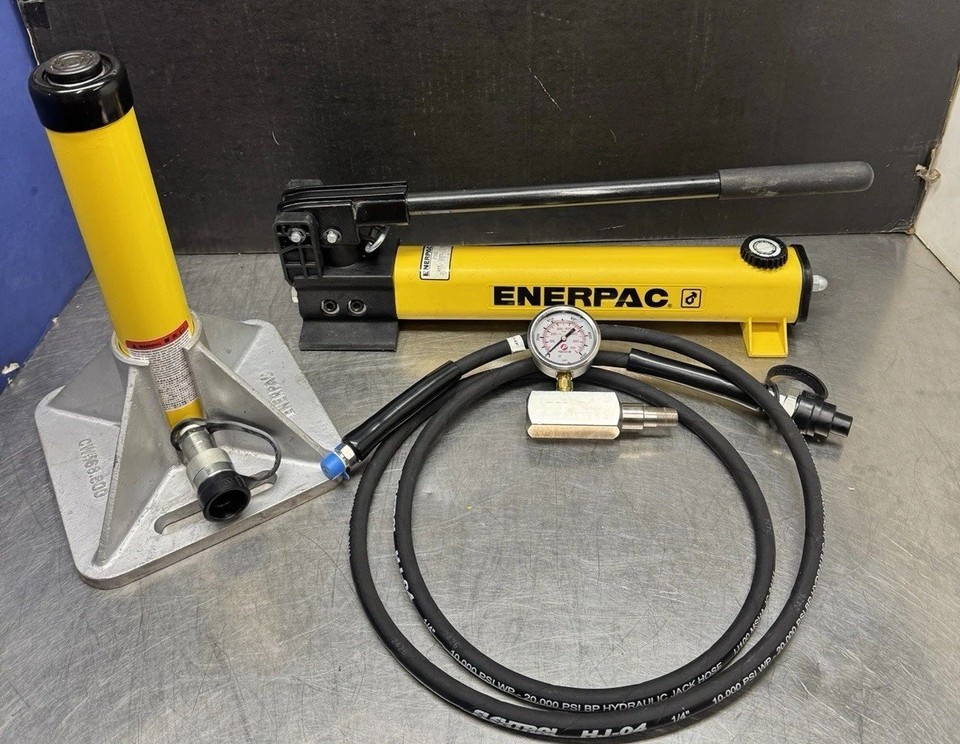 Enerpac P392 Pump, 10 Ton Hydraulic Cylinder 10 Inch Stroke, JBI10 Jack ...