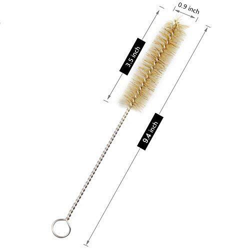 Test Tube Cleaning Brush 25mm Dia. Tan Bristles Radial Tip 11inch ...