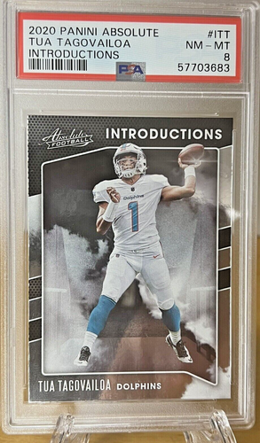TUA TAGOVAILOA 2020 Panini Absolute Introductions Rookie RC PSA 8 Card ...