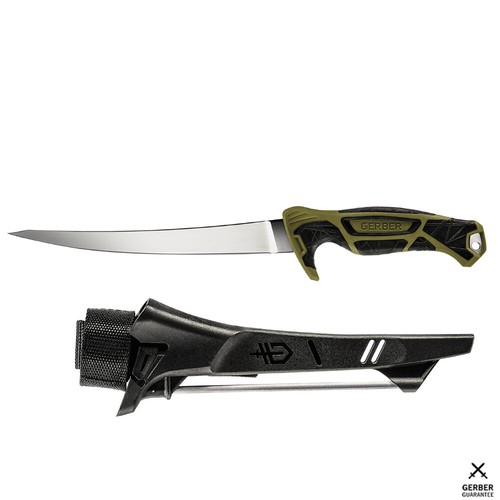 GERBER CONTROLLER 8" FISHING FILLET KNIFE SYSTEM W/ SHEATH 31-003340 ...